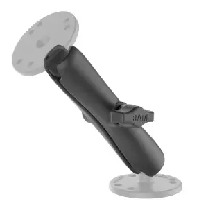 Rugged Radios RAM Round Double Socket Arm (Medium, C-Size - 1.5 Inch)